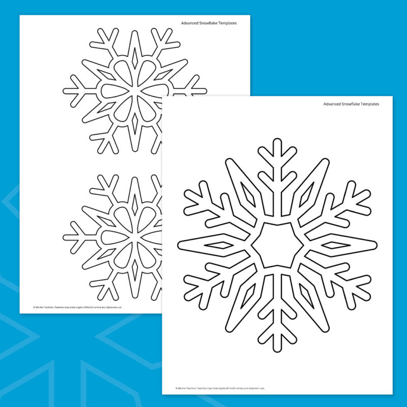 Free Snowflake Template Printable Bundle - Classroom