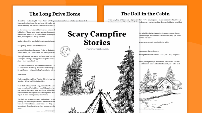 12 Scary Campfire Stories for Kids (Free Printable Bundle) - Classroom