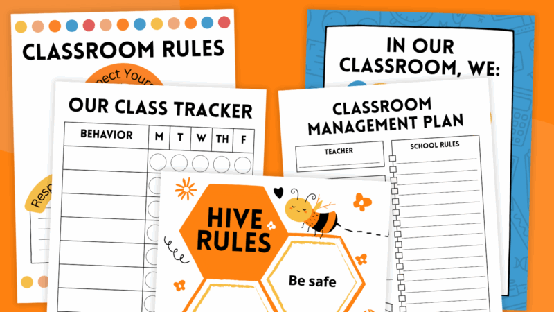 Classroom Management Plan Printable Bundle - Classroom