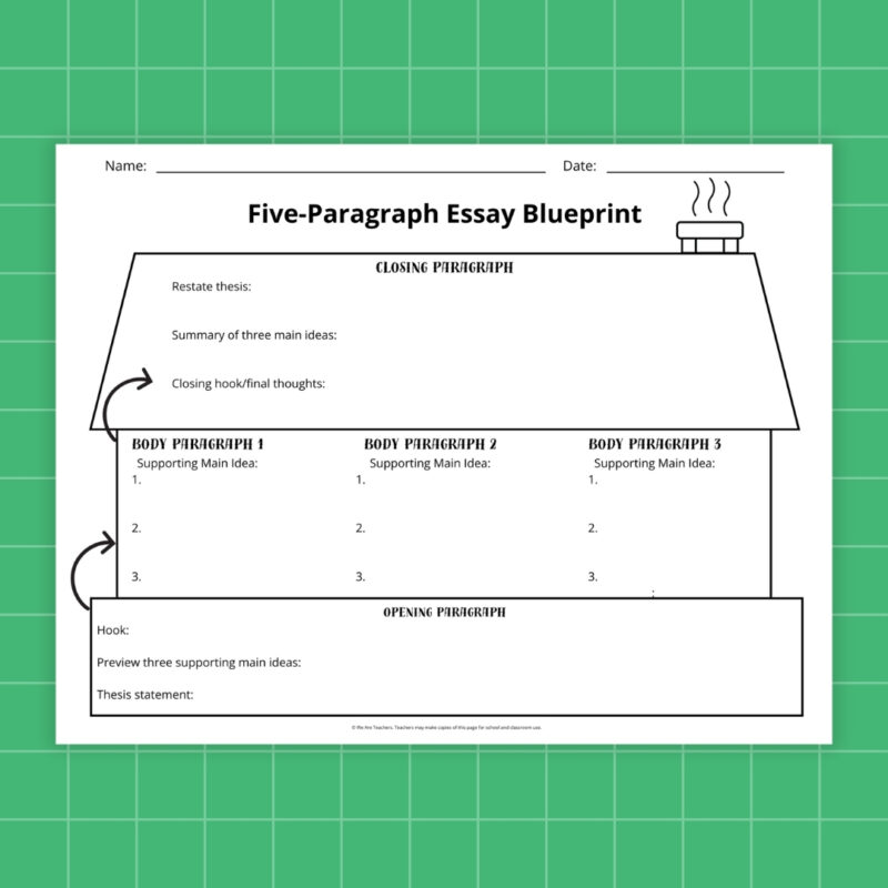 Five-Paragraph Essay Graphic Organizer (Free Worksheets) - Classroom