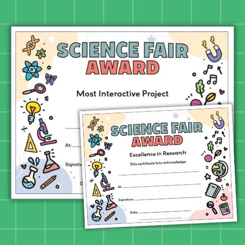 Science Fair Certificates for Kids (Free Printables) - Classroom