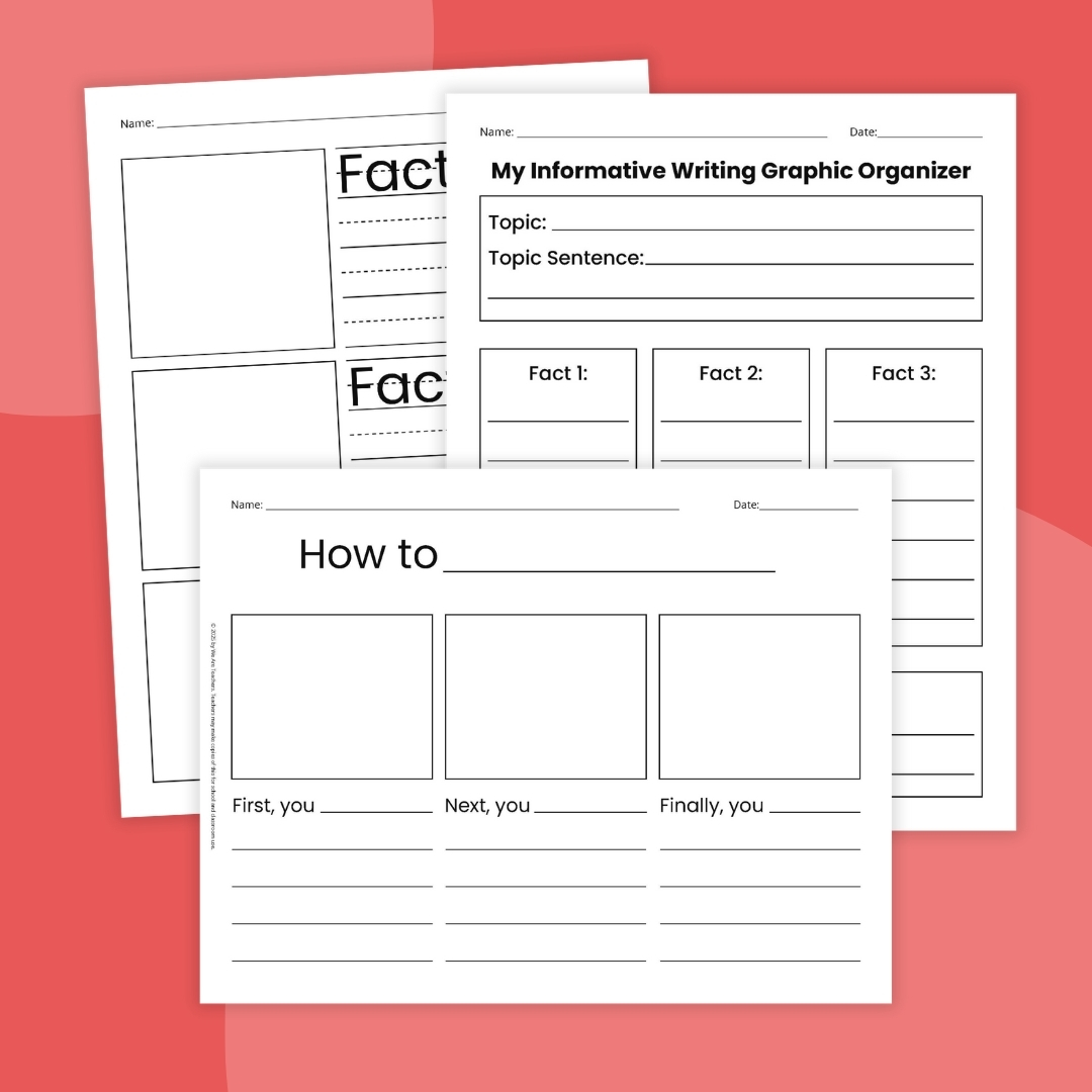 Free Printable Informational Writing Graphic Organizer Bundle - Classroom